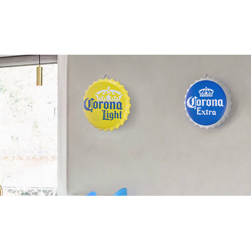 CYRG Corona Light Bottle Cap Shaped Beer Wall Décor | Wayfair