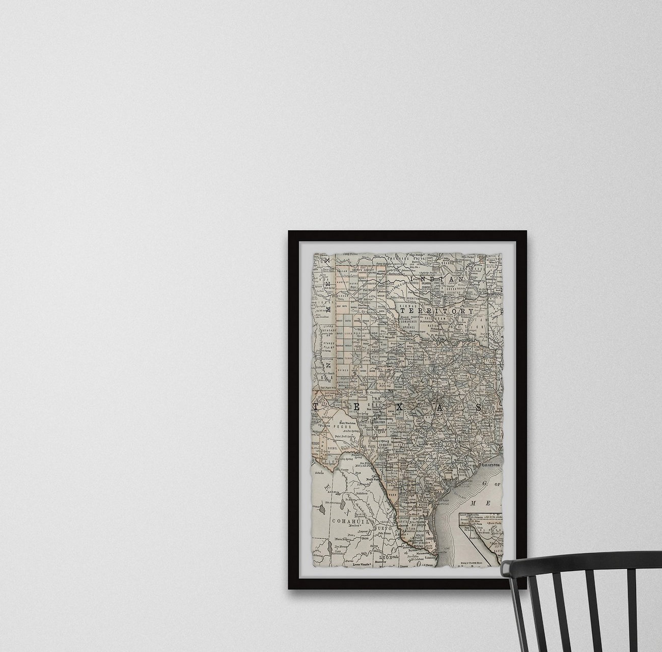 Trinx Map Of Texas - Picture Frame Graphic Art | Wayfair