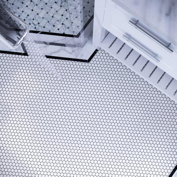 Supreme Tile Tiny 1" x 1" Porcelain Mosaic Wall & Floor Tile & Reviews ...