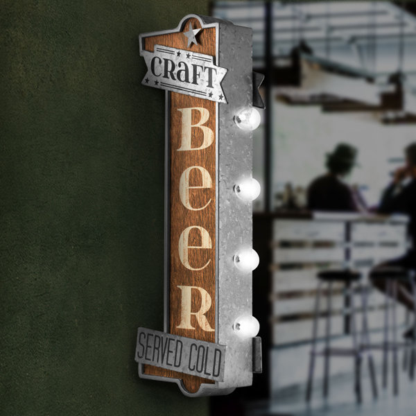 17 Stories Valmar Craft Beer LED Marquee Sign & Reviews | Wayfair