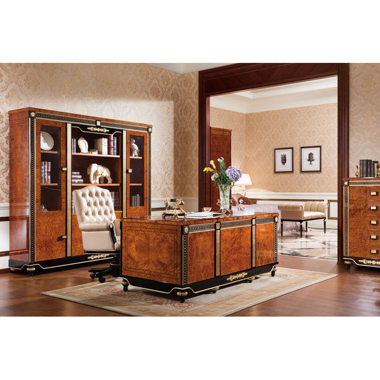 InfinityFurnitureImport Gilemette 2 Piece Solid Wood Rectangular ...