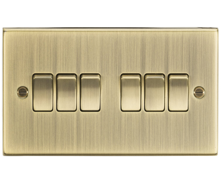 Knightsbridge 10AX 6G 2 Way Plate Switch - Square Edge | Wayfair.co.uk