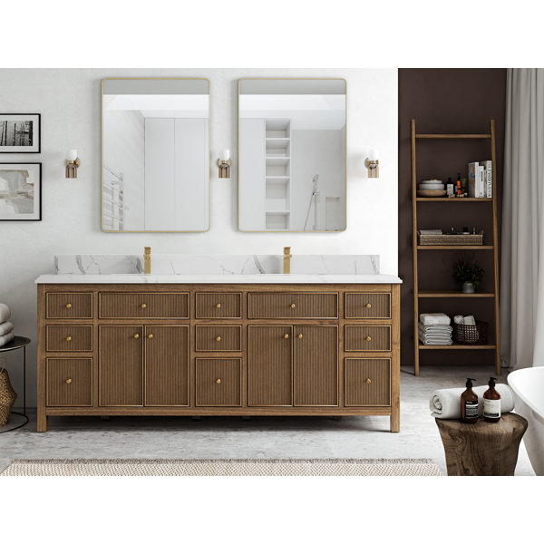 Willow Collections Sonoma 84'' Free-standing Double Bathroom Vanity ...