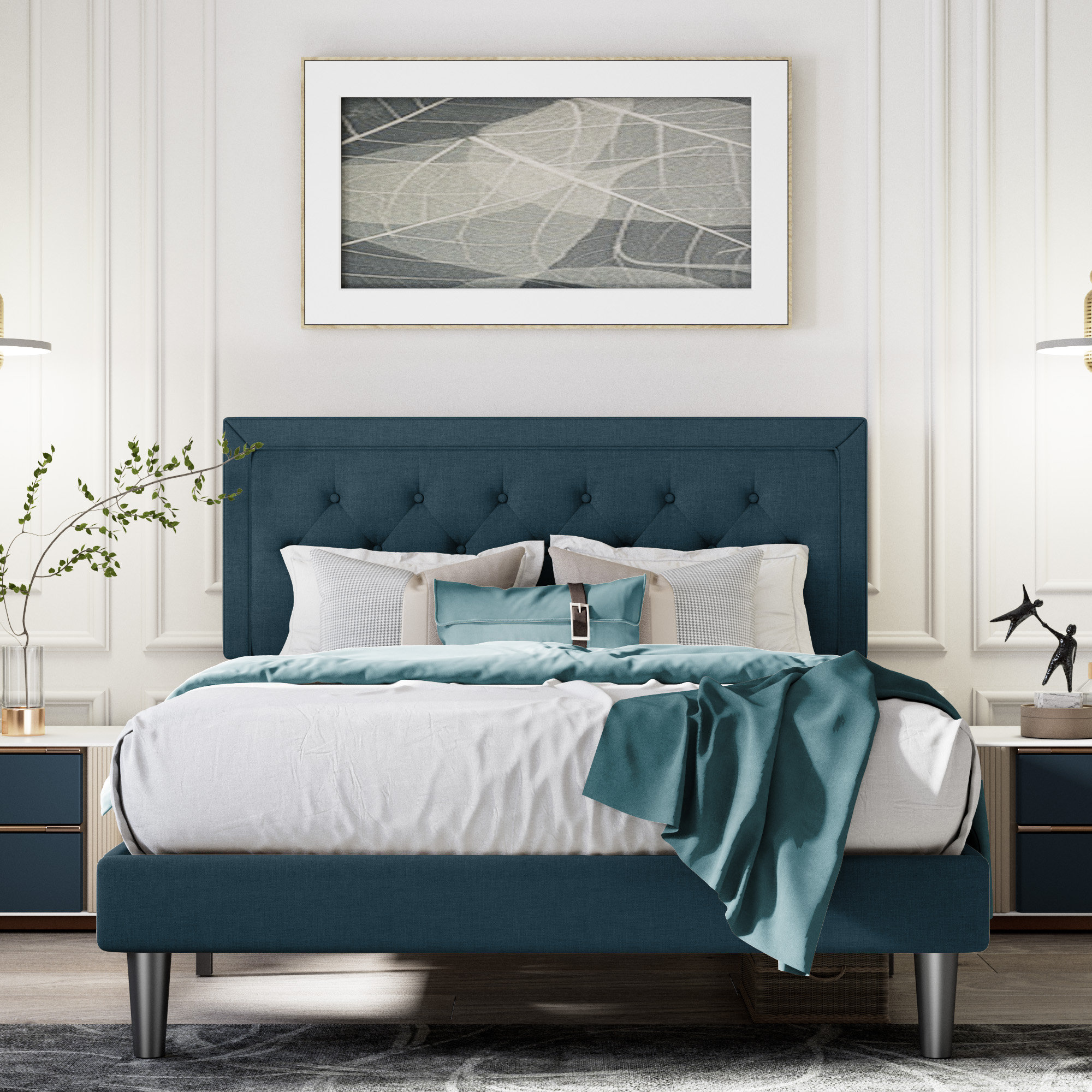 Mercury Row® Hegg Tufted Upholstered Platform Bed And Reviews Wayfair