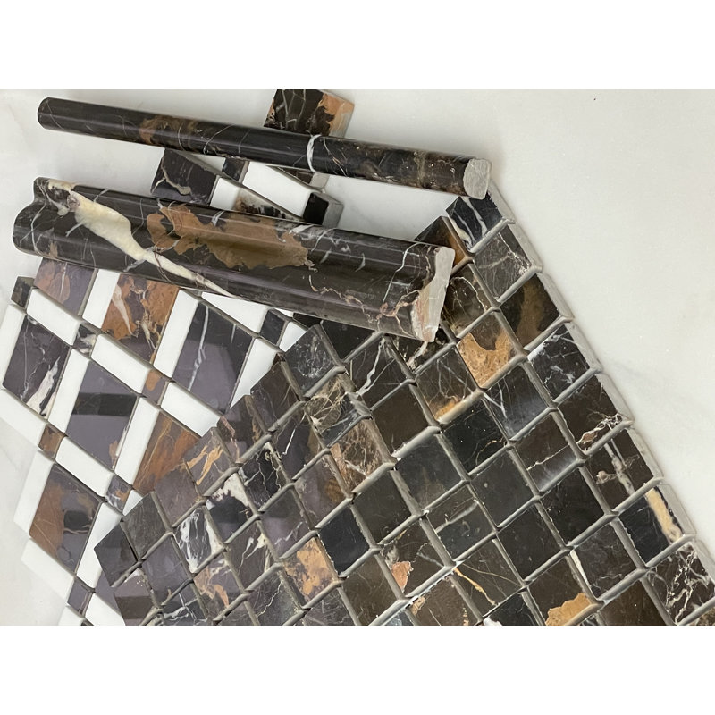 Tileville Michael Angelo 12" x 24" Marble Natural Stone Singular Tile ...