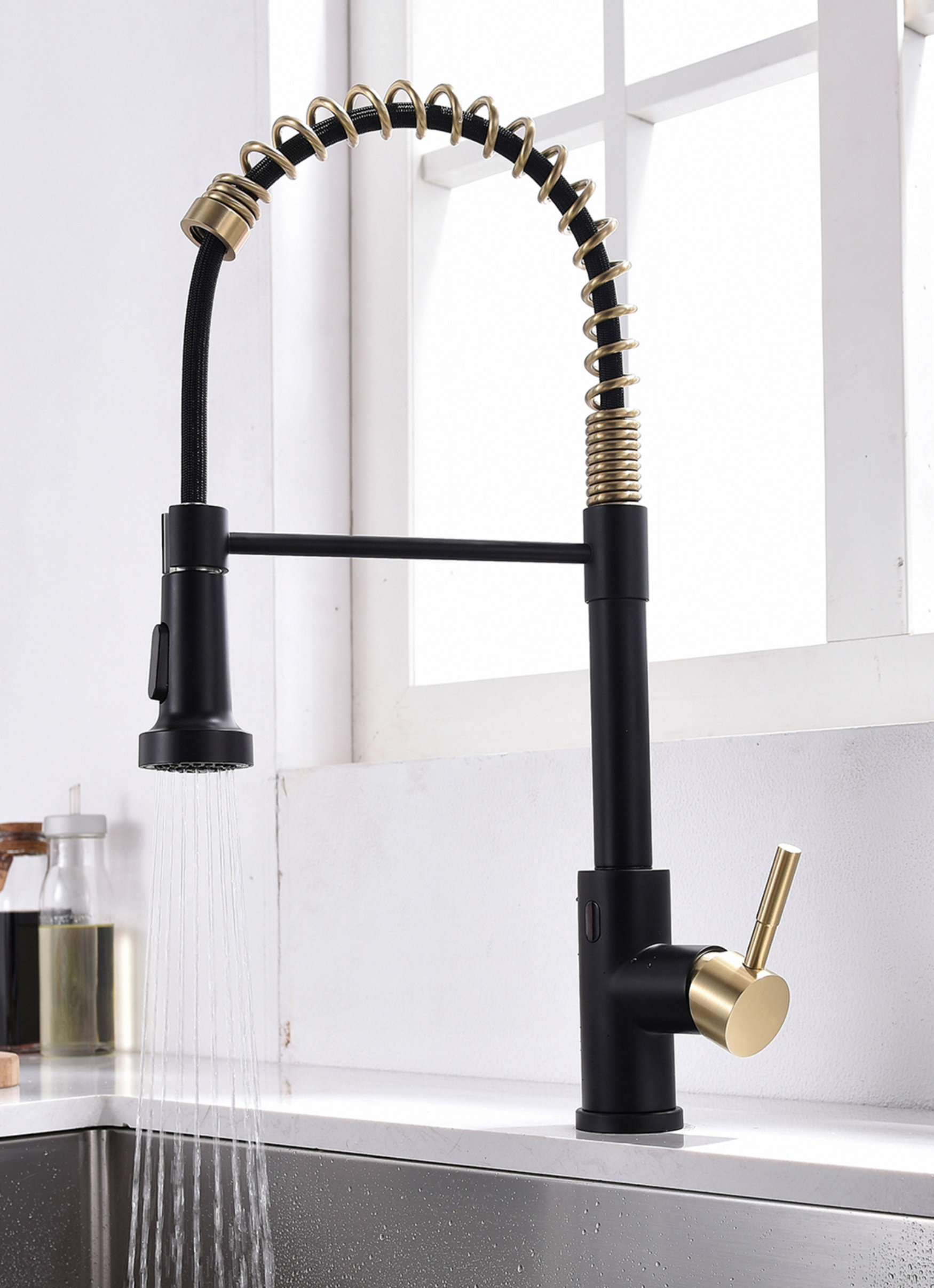 HHK HOME Pull Down Single Hand Kitchen Faucet | Wayfair