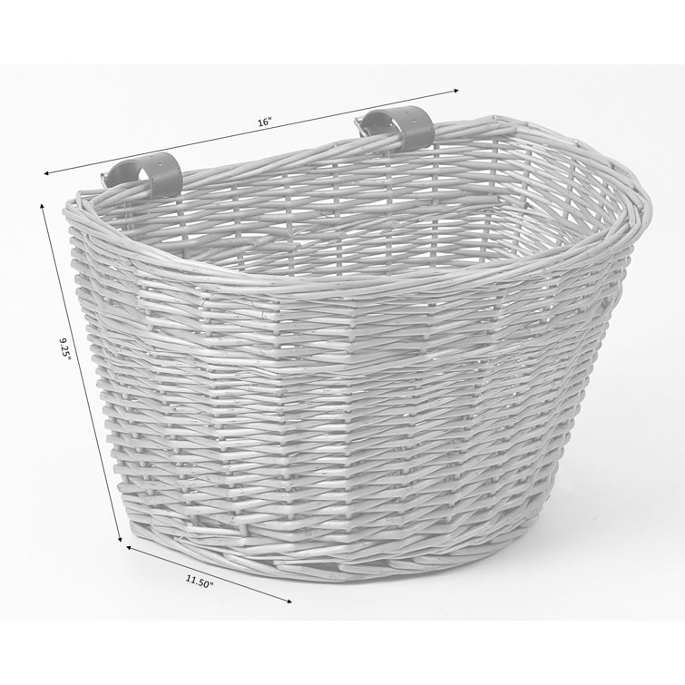 August Grove® Front Bike Wicker Basket & Reviews | Wayfair