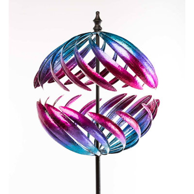 Plow & Hearth Split Sphere Metal Garden Wind Spinner & Reviews | Wayfair