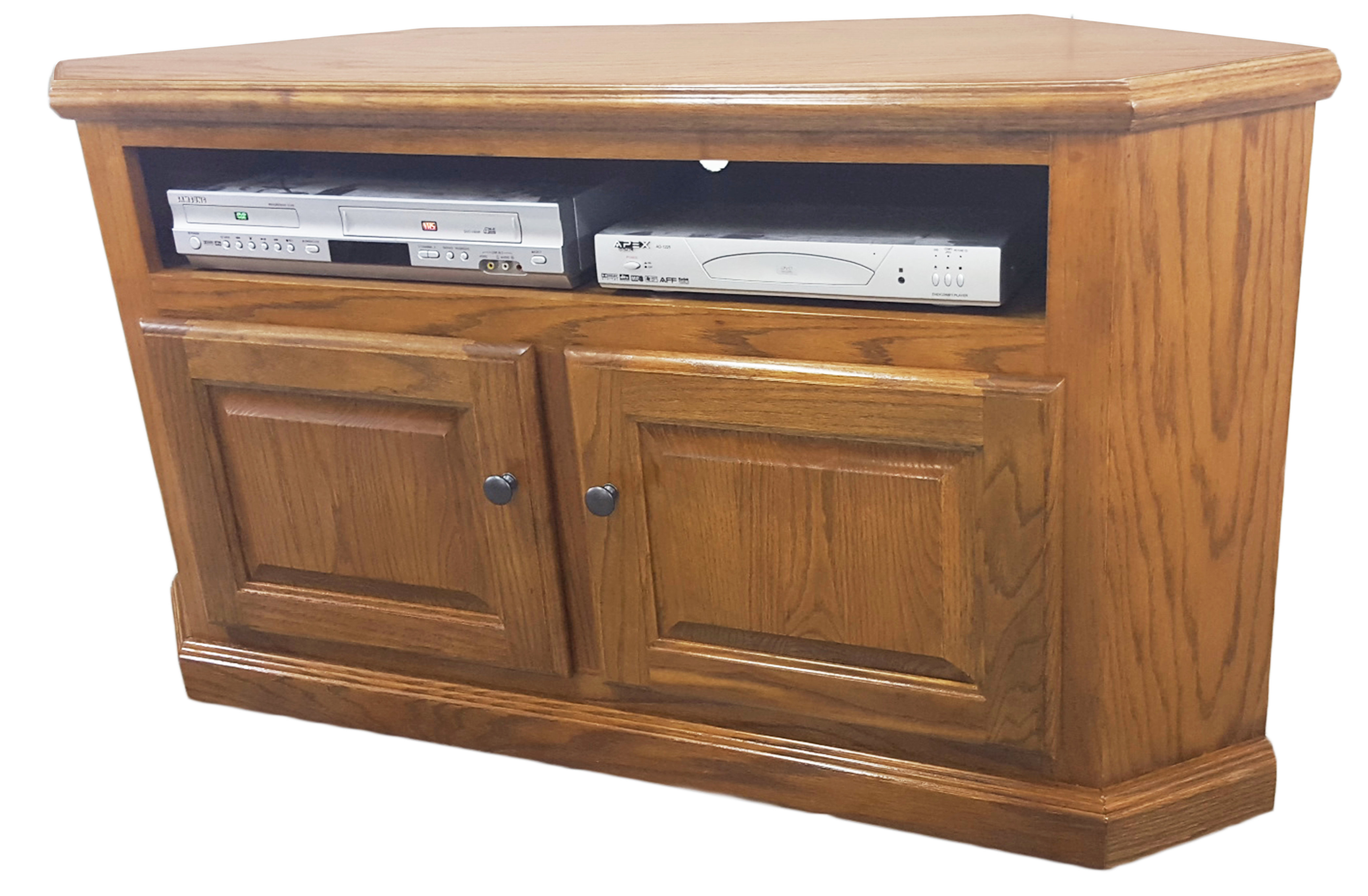 Darby Home Co Cloninger Solid Wood Corner TV Stand for TVs up to 50 ...