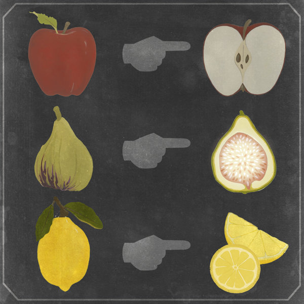 Brambly Cottage Blackboard Fruit II by Vision Studio - Wrapped Canvas ...