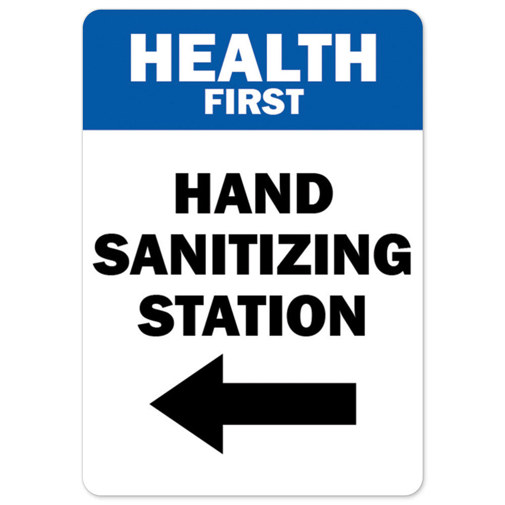 SignMission Health First Hand Sanitizing Station Left Arrow Sign | Wayfair
