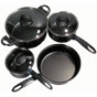 Universal Housewares Starcraft 7 Piece Carbon Steel Non Stick Cookware ...