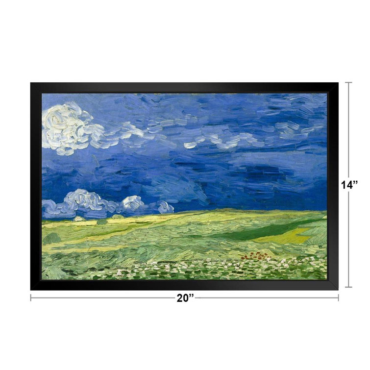 Vault W Artwork Wheatfield Under Thunderclouds Framed On Paper by ...