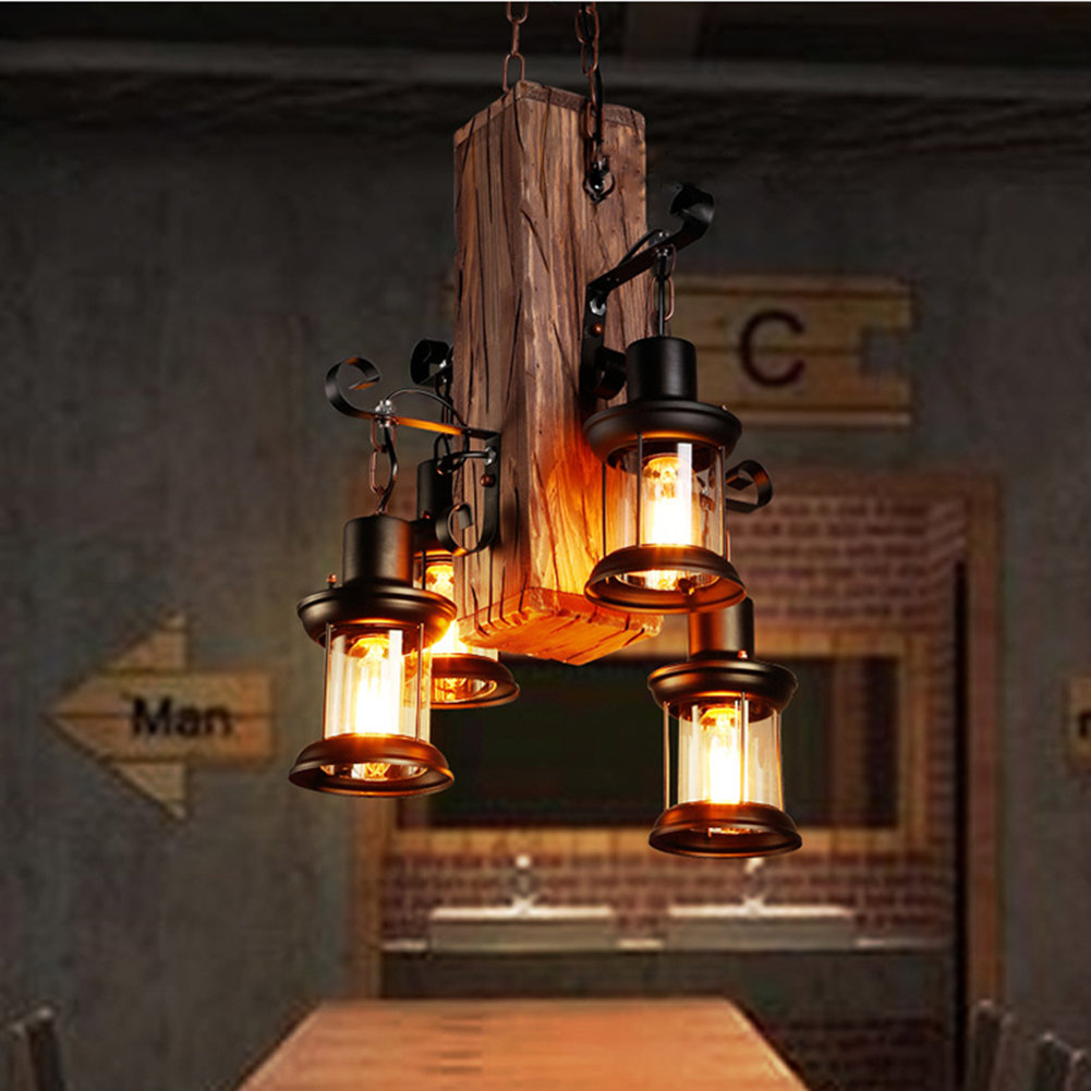 Millwood Pines Gotar 4 - Light Lantern Bulb Pendant & Reviews | Wayfair