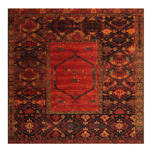 Langley Street Gurrola Red/Yellow/Black Indoor/Outdoor Rug & Reviews ...