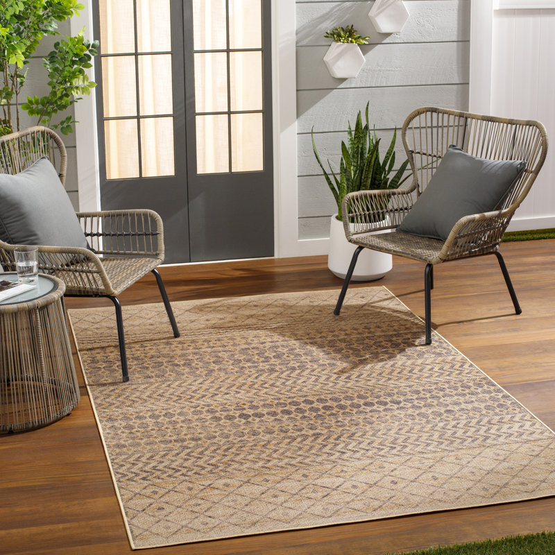 Union Rustic Elizabeth Moroccan Tan Area Rug | Wayfair