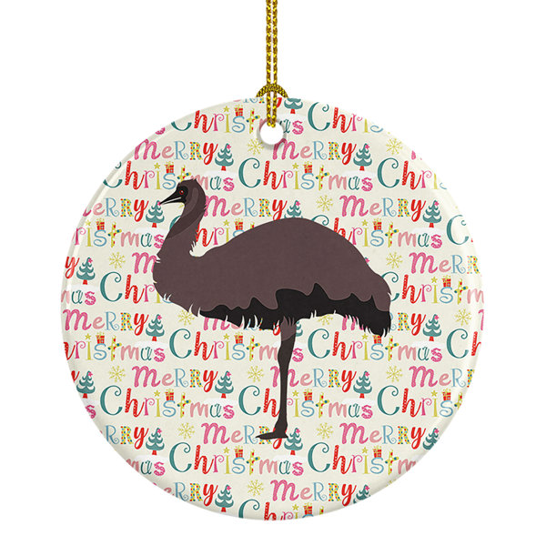 The Holiday Aisle® Emu Christmas Hanging Figurine Ornament | Wayfair