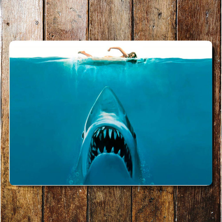 British Metal Sign Conpany Jaws Film Wall Décor | Wayfair.co.uk