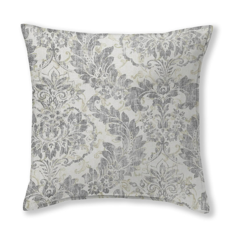 Colcha Linens Bella Damask Linen Throw Pillow | Wayfair