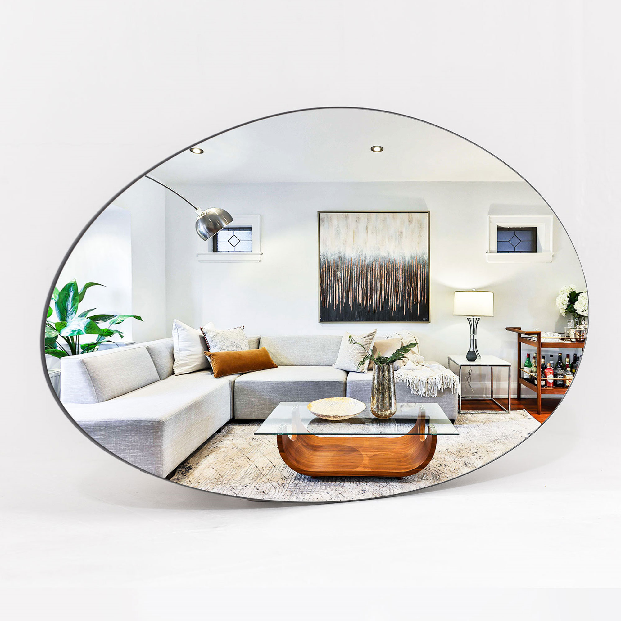 Irregular Shaped Bathroom Mirror