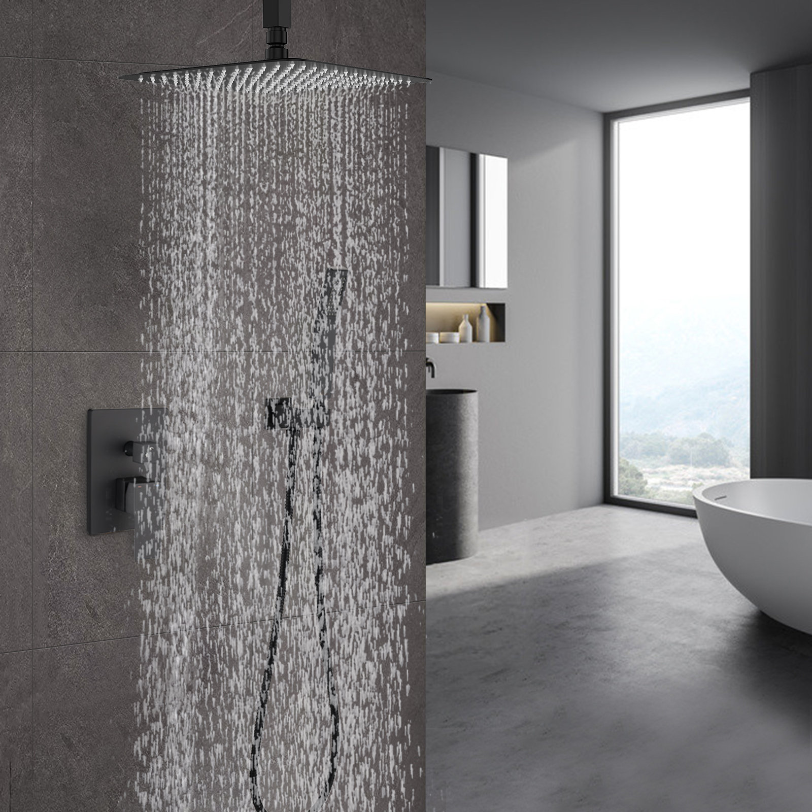 Ember Valley Ceiling Mounted Shower System | Wayfair