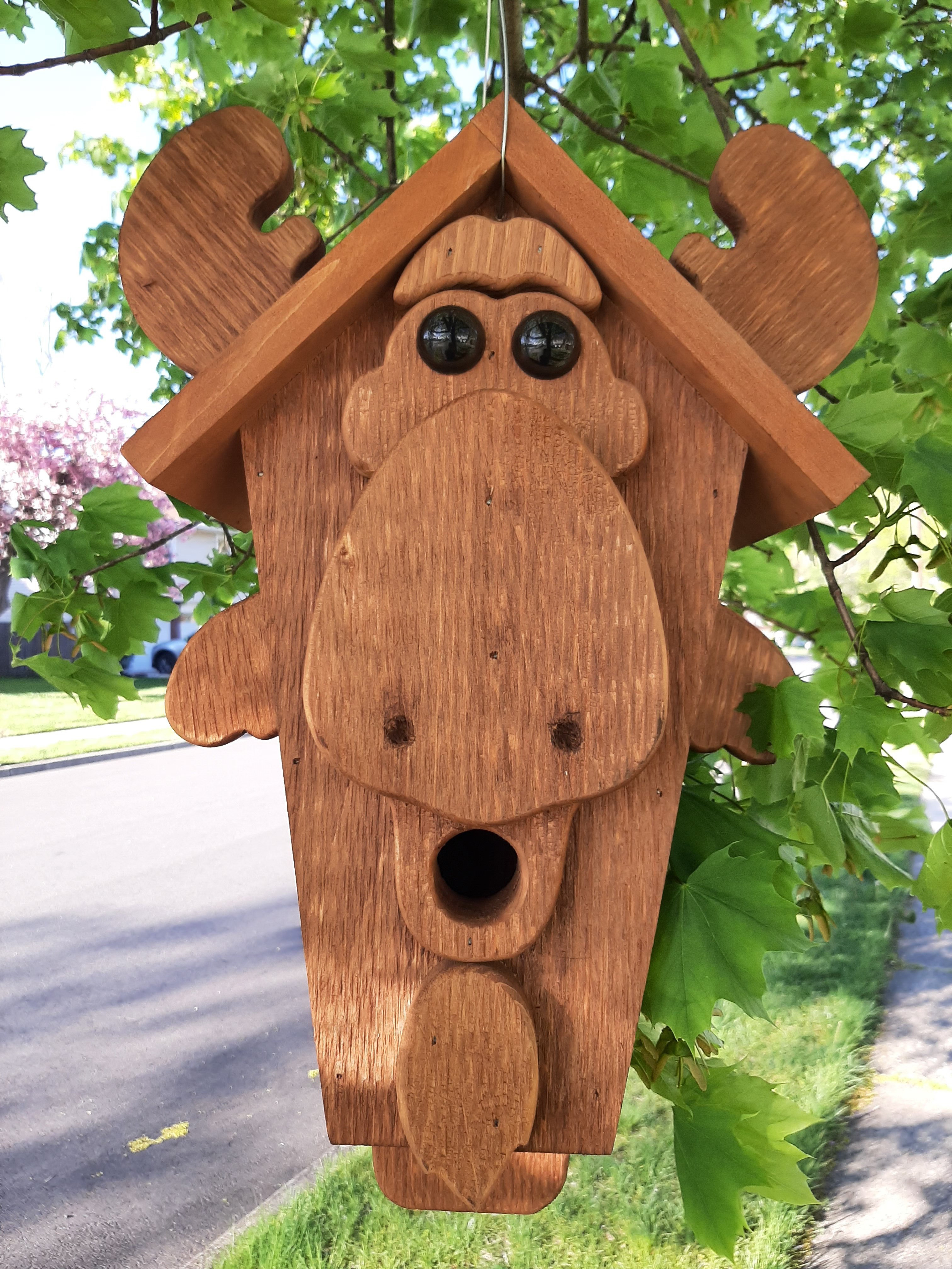 Arlmont & Co. Sirak Amish Made 21 in x 12 in x 10 Moose Birdhouse | Wayfair