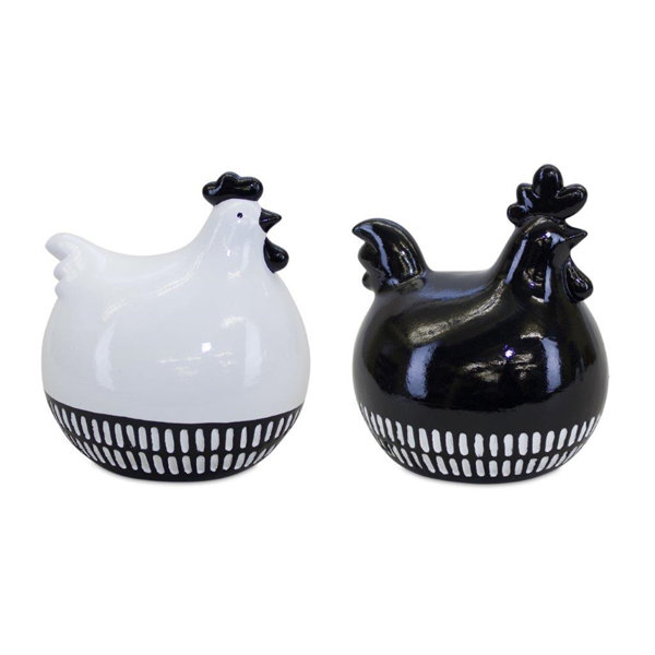 Gracie Oaks Sadah Chicken Figurine Set | Wayfair