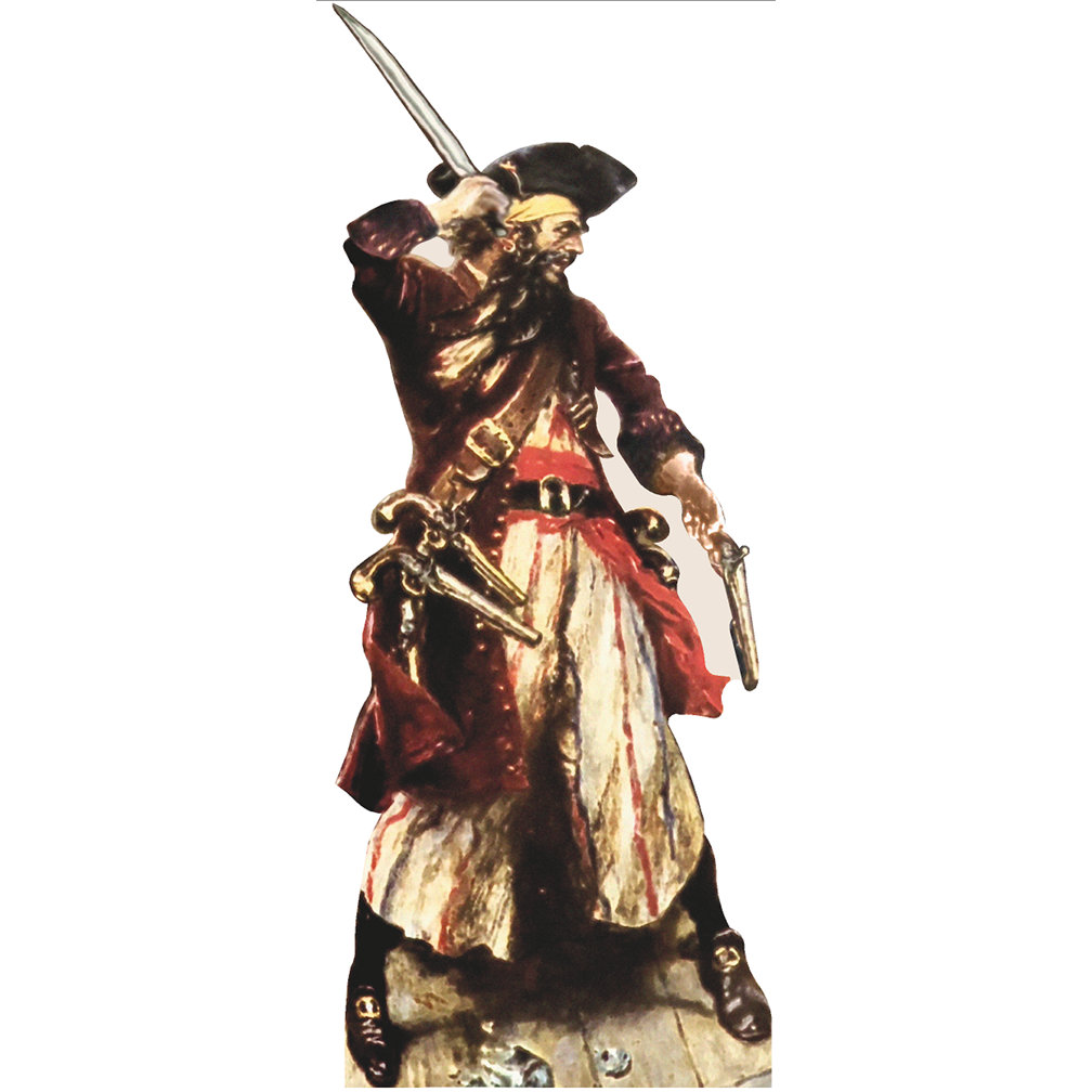 Wet Paint Printing Blackbeard Sword and Pistol Cardboard Standup | Wayfair