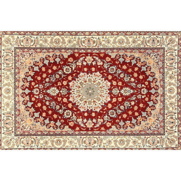 Canora Grey Clenney Machine Woven / Power Loomed Red/Cream Rug | Wayfair