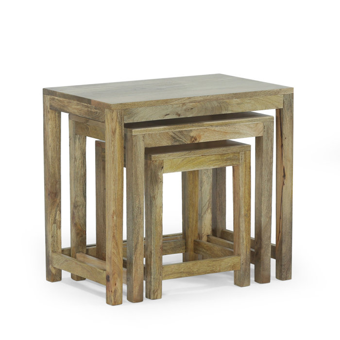 Millwood Pines 22'' Tall Solid Wood Nesting Tables & Reviews | Wayfair