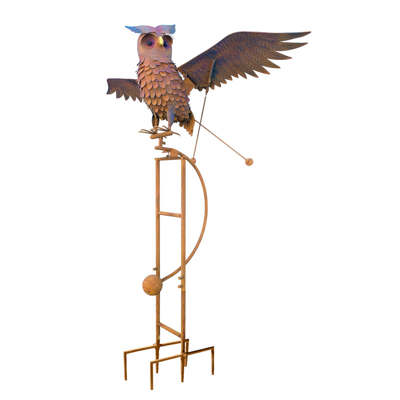 Loon Peak® Chelmsford Flying Big Owl Rocker Garden Stake | Wayfair