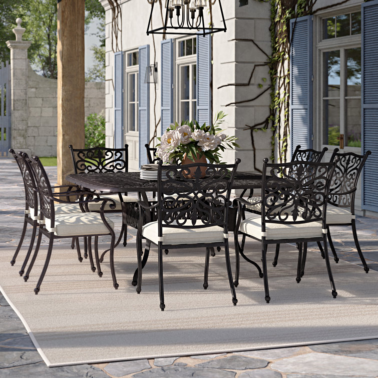 Kelly Clarkson Home Dorie 9-Piece Patio Dining Set with Cushions and 64 ...