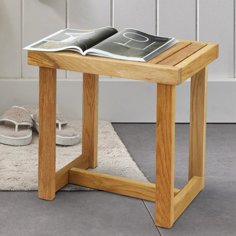 Red Barrel Studio® Wava 18'' W Wood Shower Bench & Reviews | Wayfair