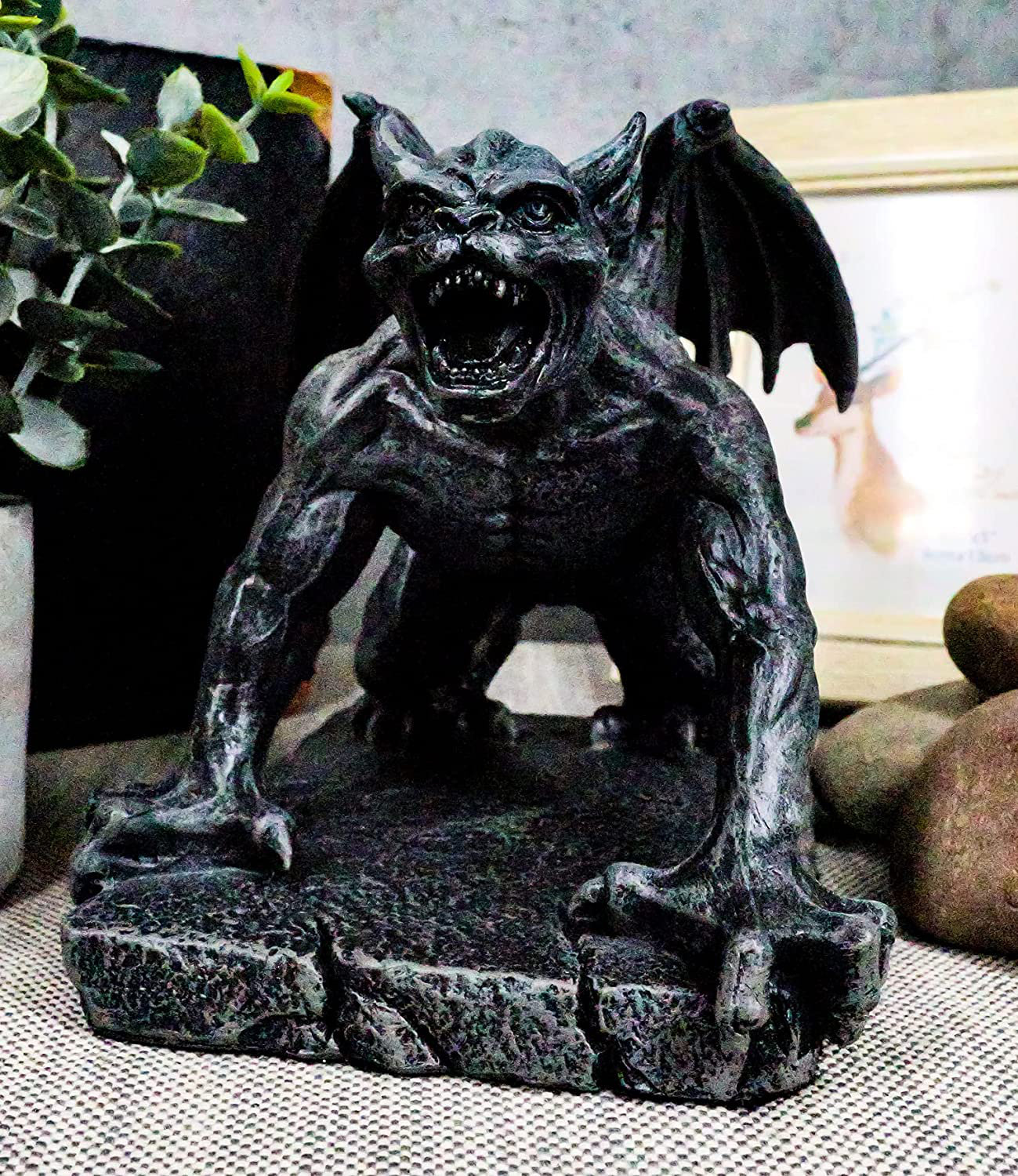 Trinx Dealtae Winged Demonic Devil Bull Gargoyle Figurine | Wayfair