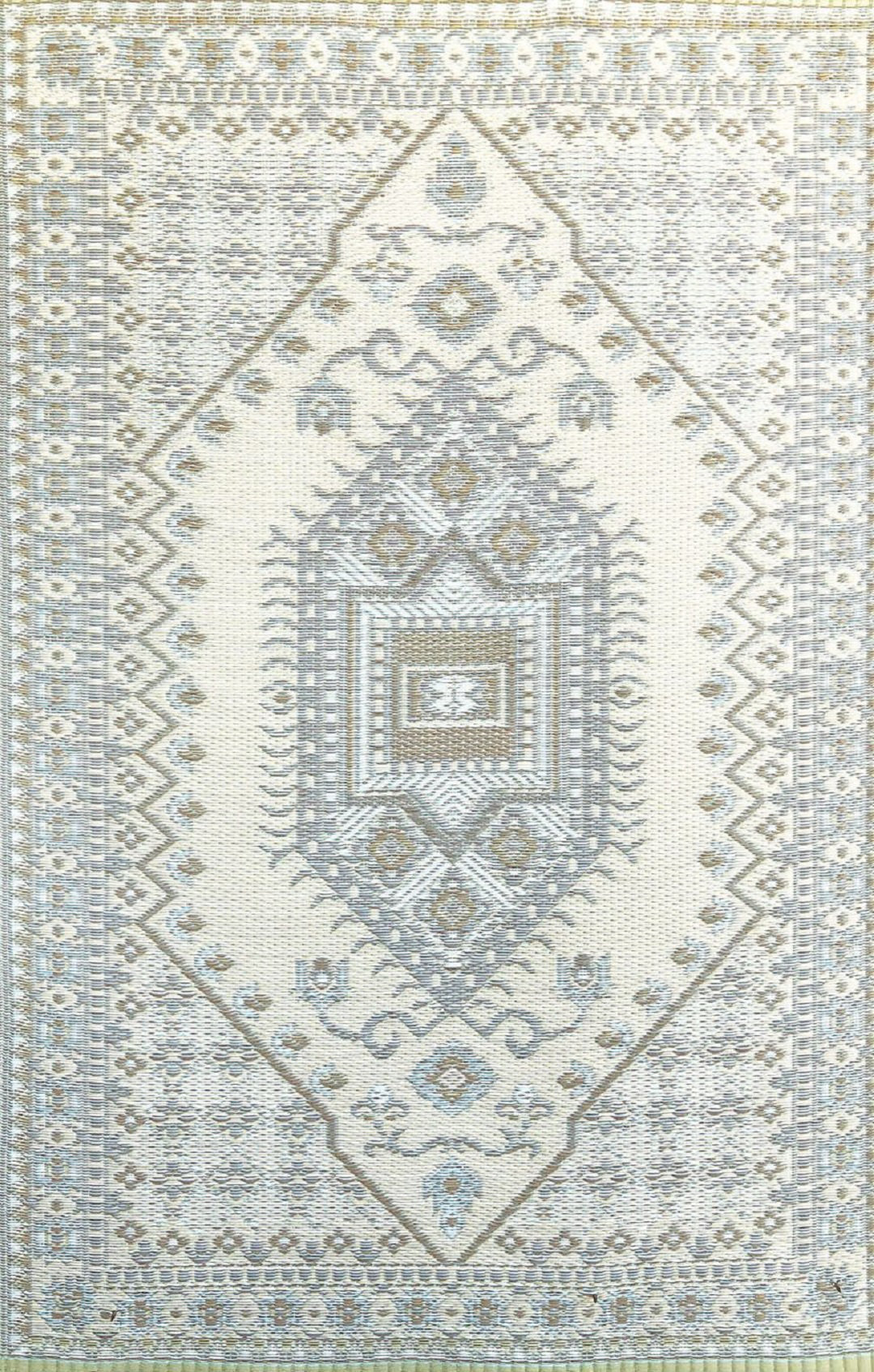 Mad Mats Handmade Hand Hooked Ivory/Green Indoor/Outdoor Rug | Wayfair