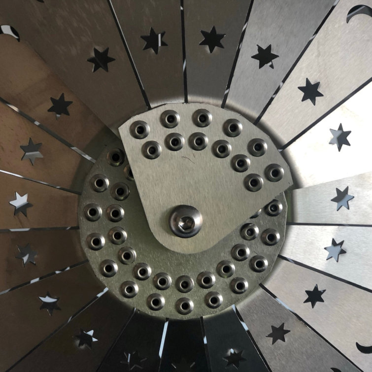 Borough Wharf Mobean 60Cm H x 60Cm W Stainless Steel Wood Burning ...