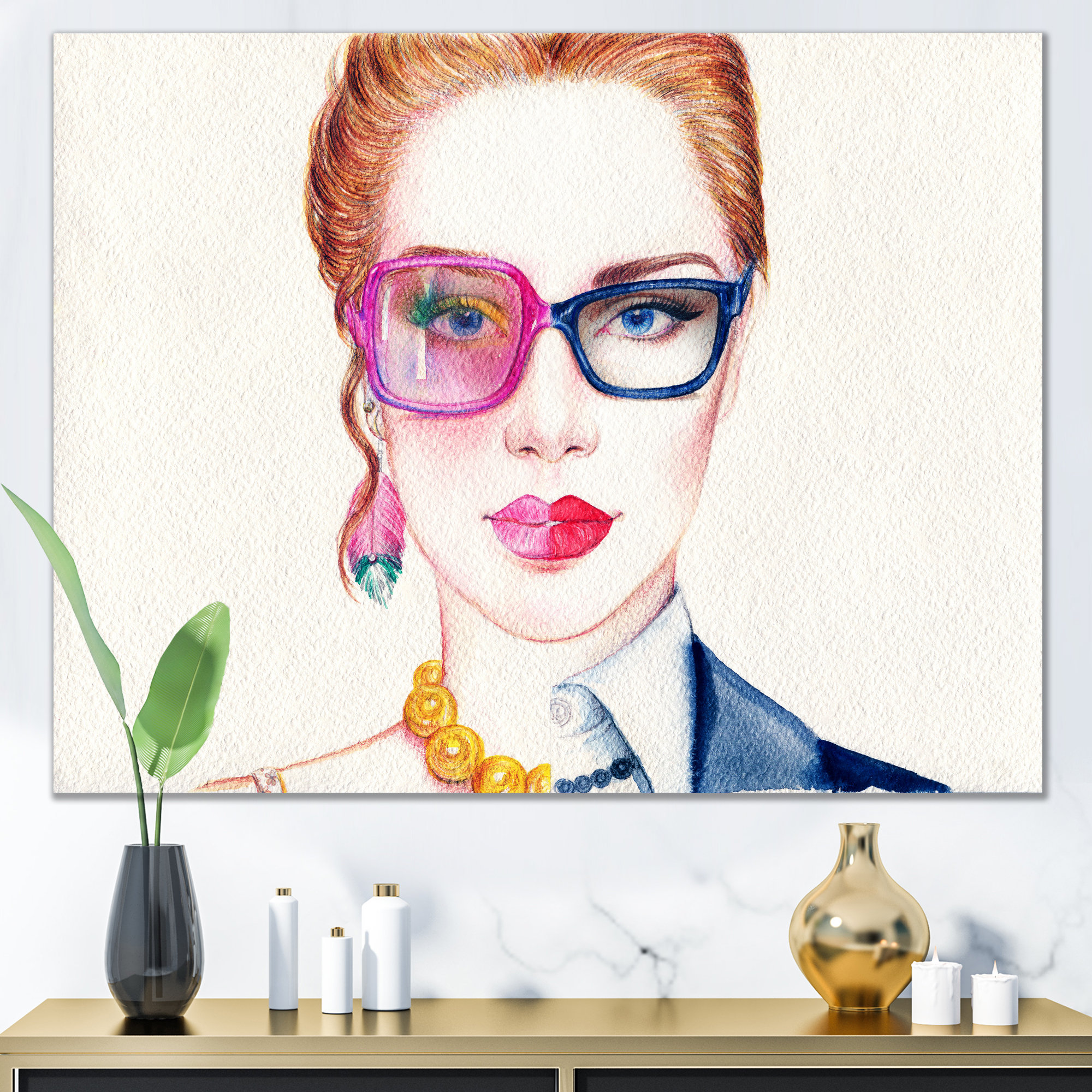 House of Hampton® Portrait Of A Woman Fashion Duality Portrait Of A ...