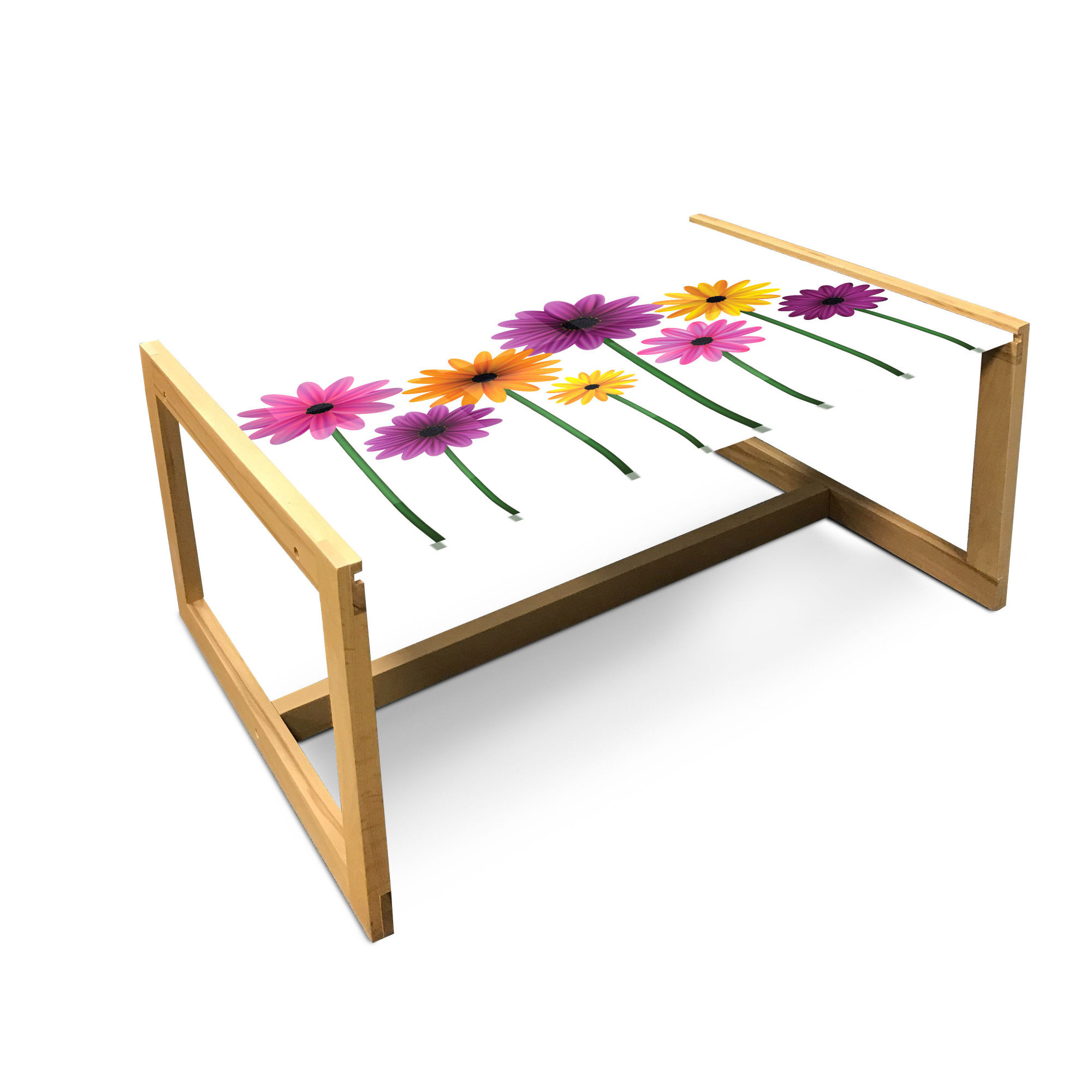 East Urban Home Gerber Daisy Coffee Table, Simplistic Colorful Spring ...