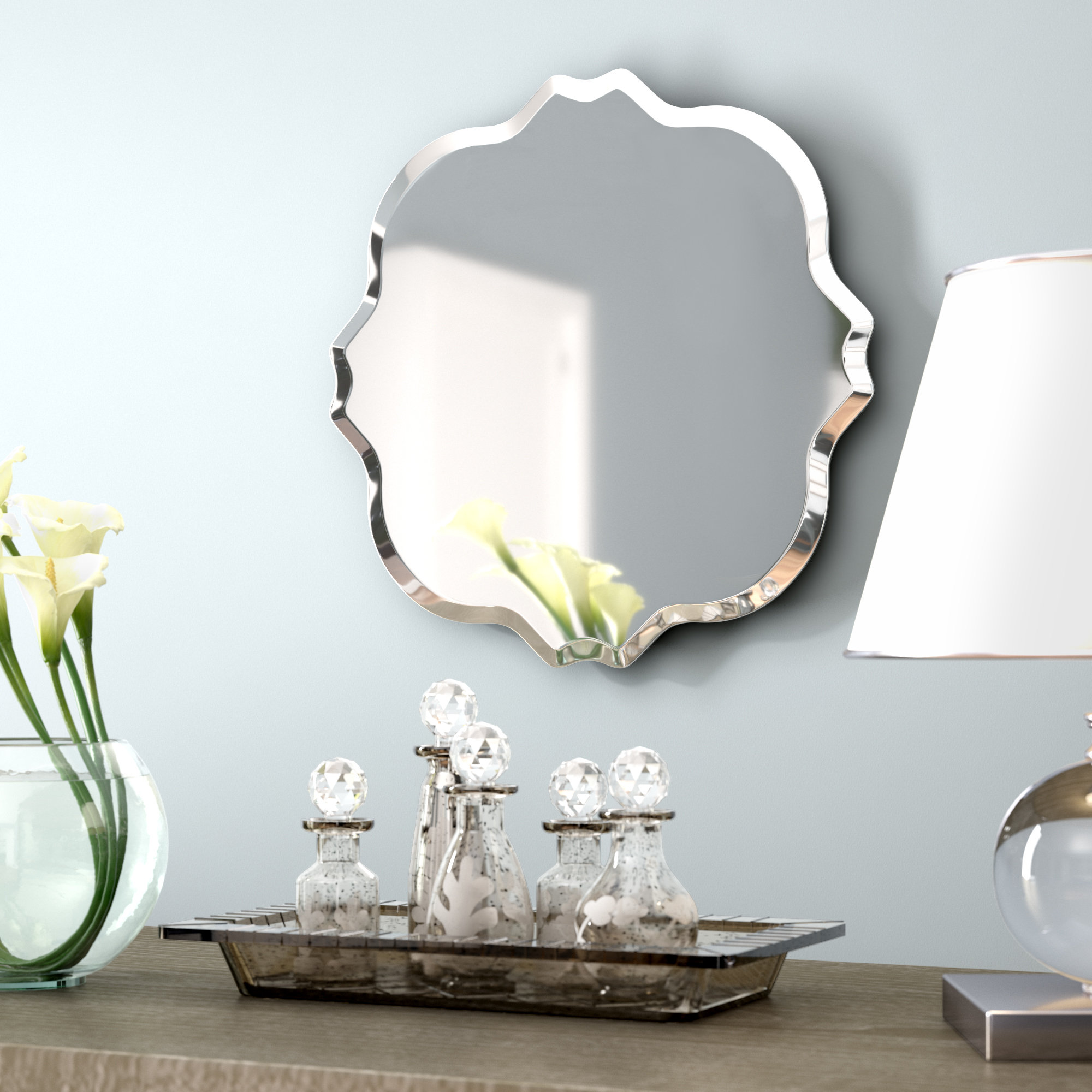 Harriet Bee Bassick Asymmetrical Wall Mirror & Reviews | Wayfair