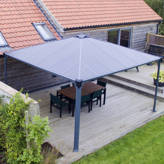 HeritagePatios 14 ft. W x 14 ft. D Metal Standard Patio Awning | Wayfair