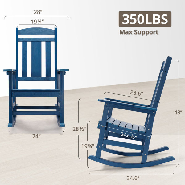 Winston Porter Rocking Outdoor Adirondack Chair | Wayfair