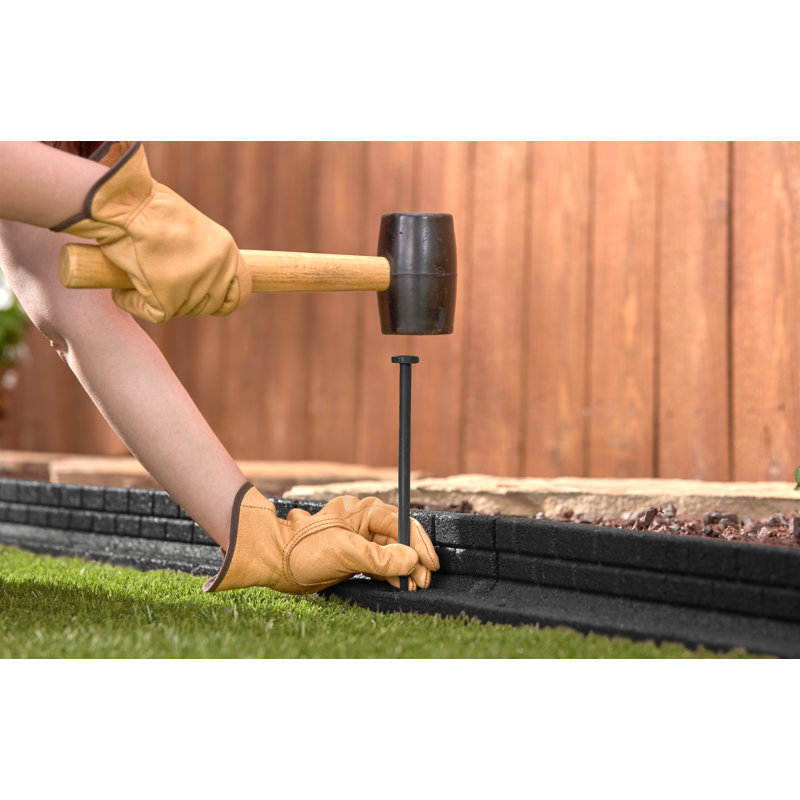 Rubberific 4 ft. Brickface Rubber Landscape Lawn Edging & Reviews | Wayfair