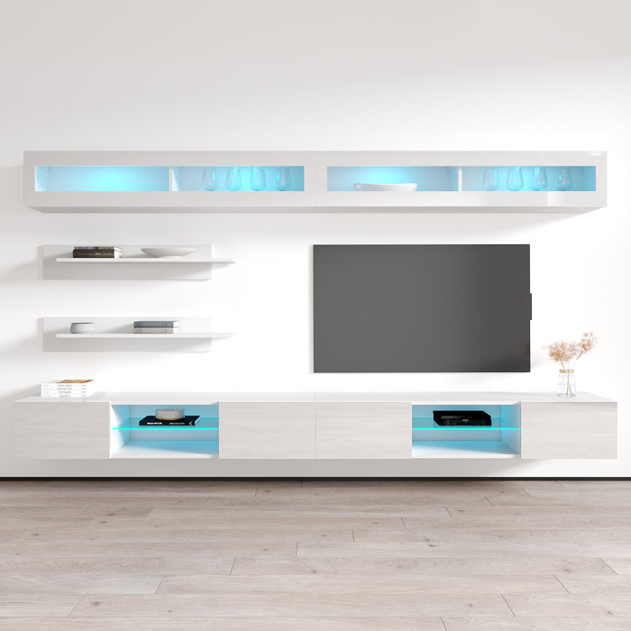 Orren Ellis Leveille Floating Entertainment Center for TVs up to 70 ...