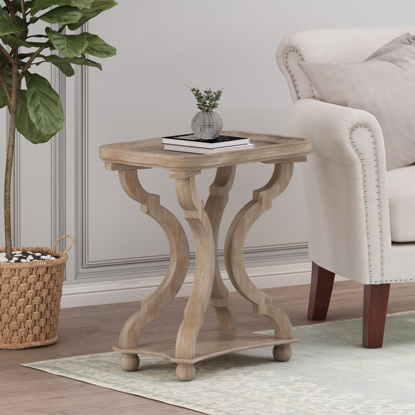 One Allium Way® 24.25'' Tall Tray Top Trestle End Table & Reviews | Wayfair