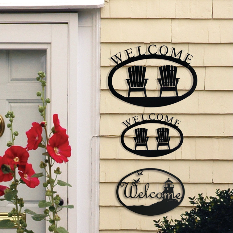 Loon Peak® Brynn Adirondacks Welcome Sign & Reviews | Wayfair