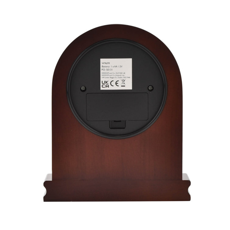 Wm Widdop Analog Walnut Solid Wood Quartz Tabletop Clock in Walnut ...