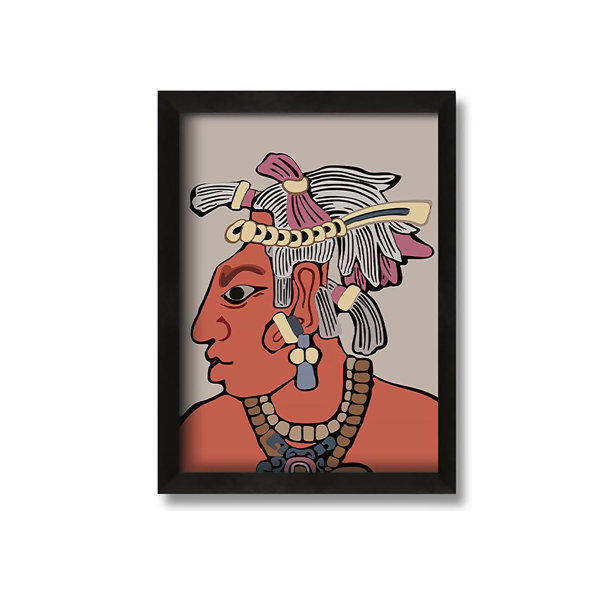 Latitude Vive Mayan Warrior - Picture Frame Painting on Canvas ...