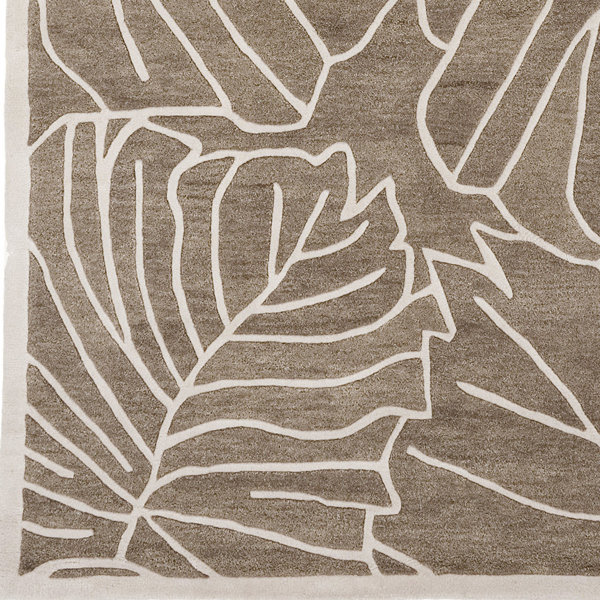 Bayou Breeze Jaya Handmade Wool Gray/Tan Rug & Reviews | Wayfair