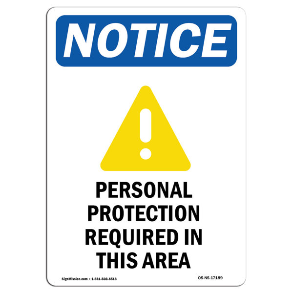 SignMission Personal Protection Sign with Symbol | Wayfair
