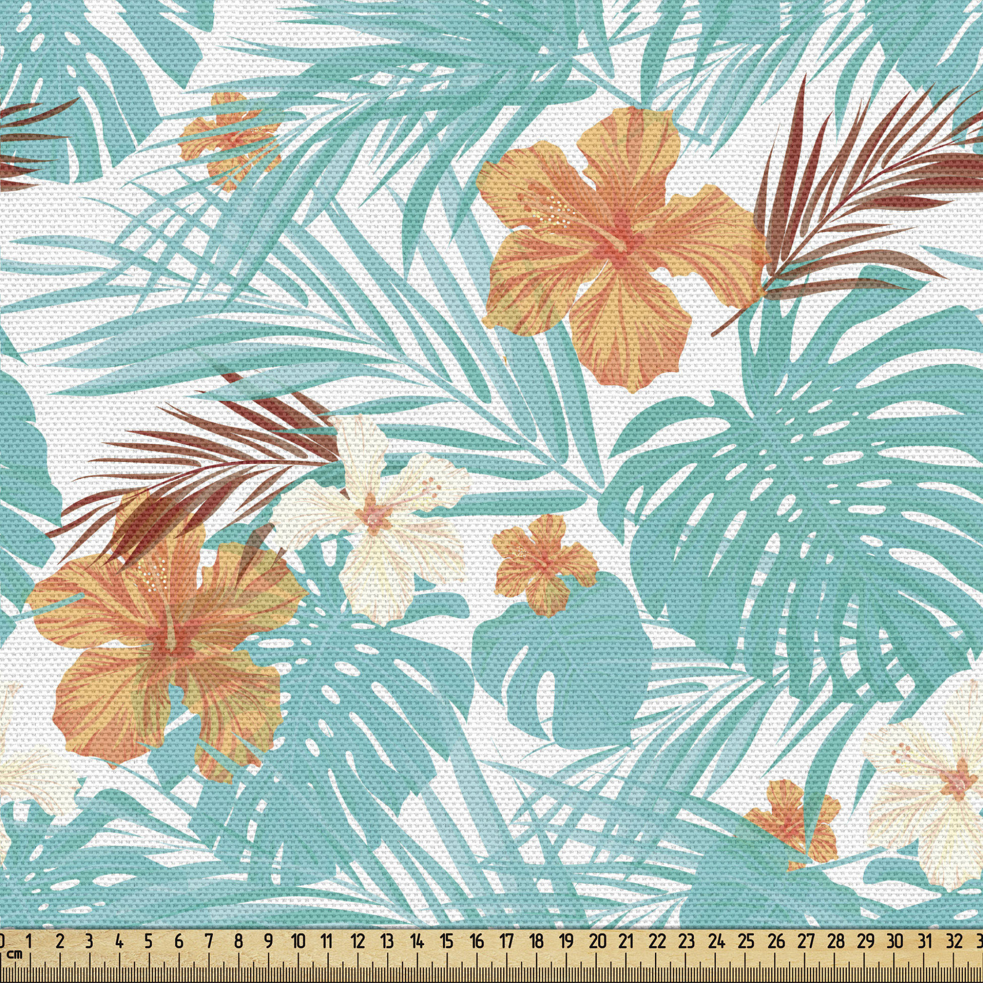 East Urban Home Aloha Fabric By The Yard, Summer Scene Of Palm Tree ...